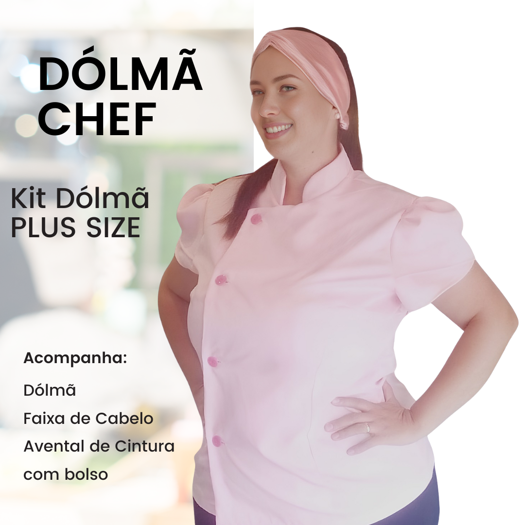 Dólmã Chef Gourmet Kit Confeitaria PLUS SIZE